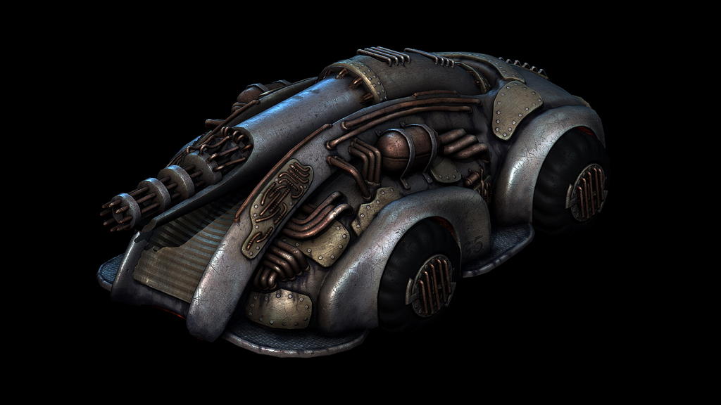 Gauss Tank - stunning real-time model by endi - BlenderNation
