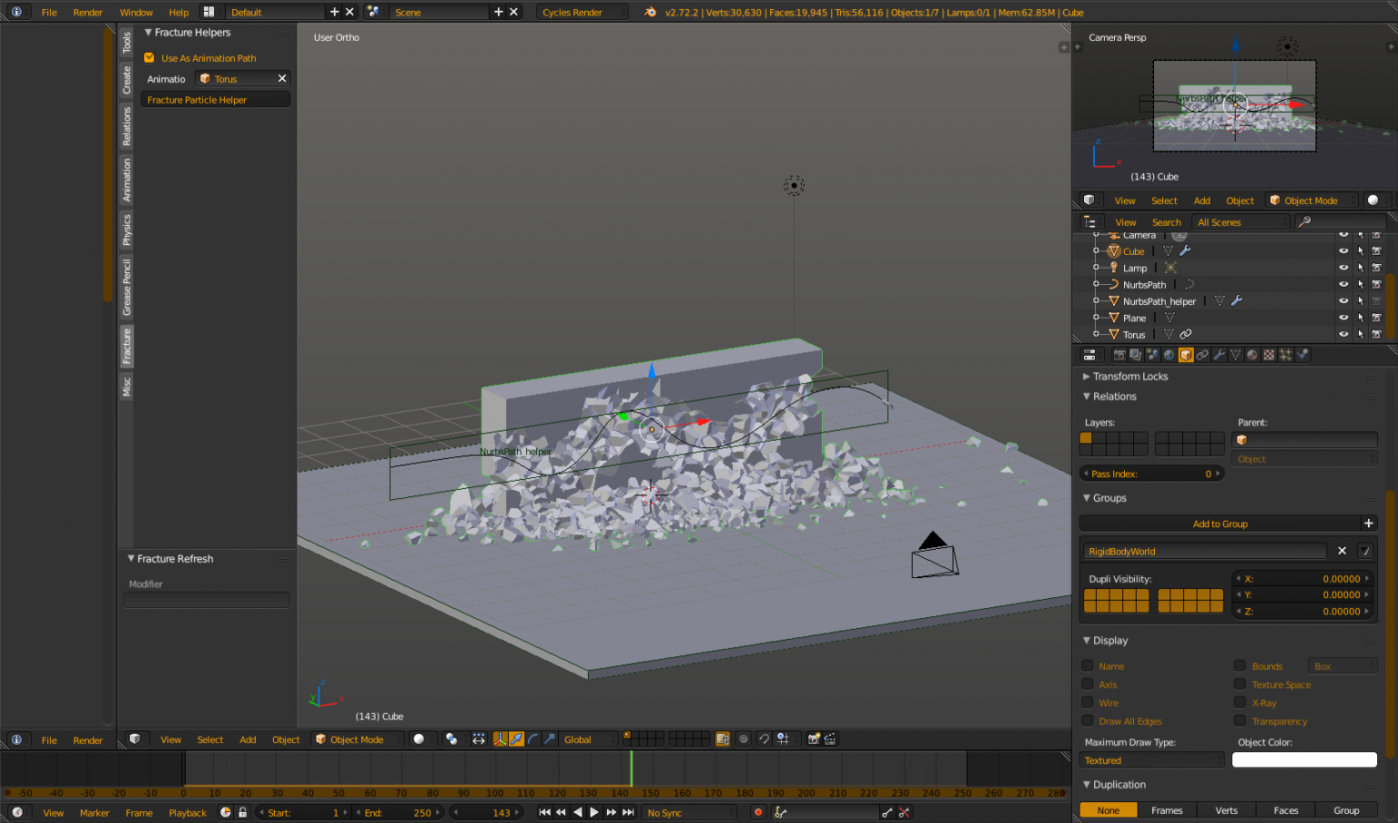 Fracture modifier development update - BlenderNation