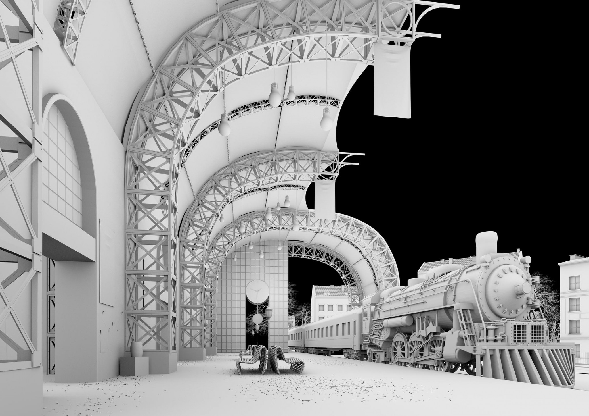 The Railway station - BlenderNation