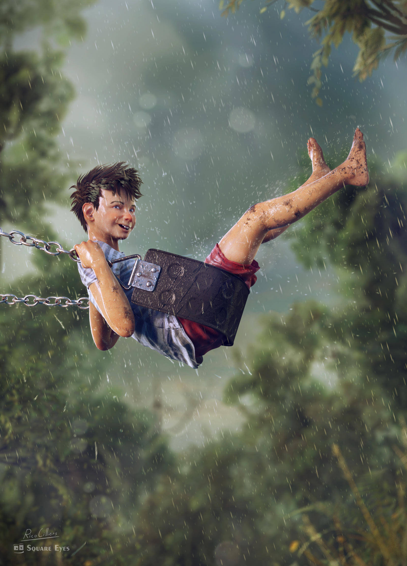 Image: Swinging in the Rain - BlenderNation