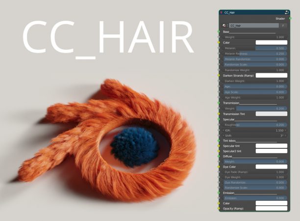 CC_Hair - Custom Hair Shader - BlenderNation