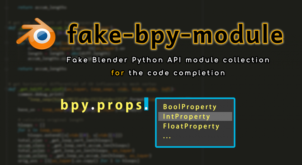 fake-bpy-module in Blender 2.8 - BlenderNation