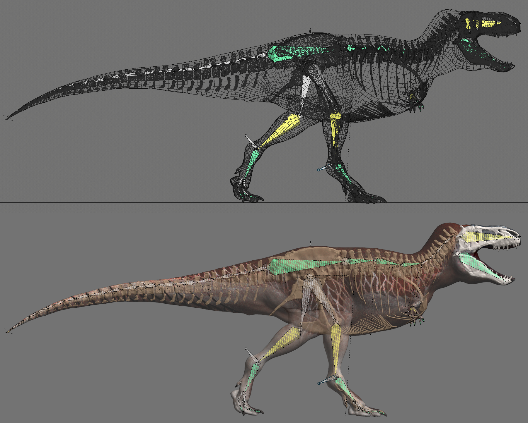 Behind the Scenes: Tyrannosaurus rex Life Reconstruction - BlenderNation