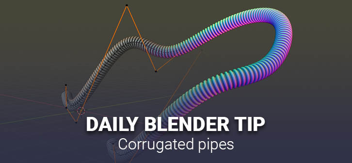 Daily Blender Tip - Corrugated Pipes - BlenderNation