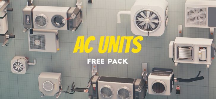 Free Download: Air Conditioners Pack - BlenderNation