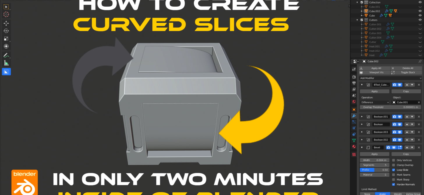 How to create curved slices in under 2 minutes | Blender Tutorial ...