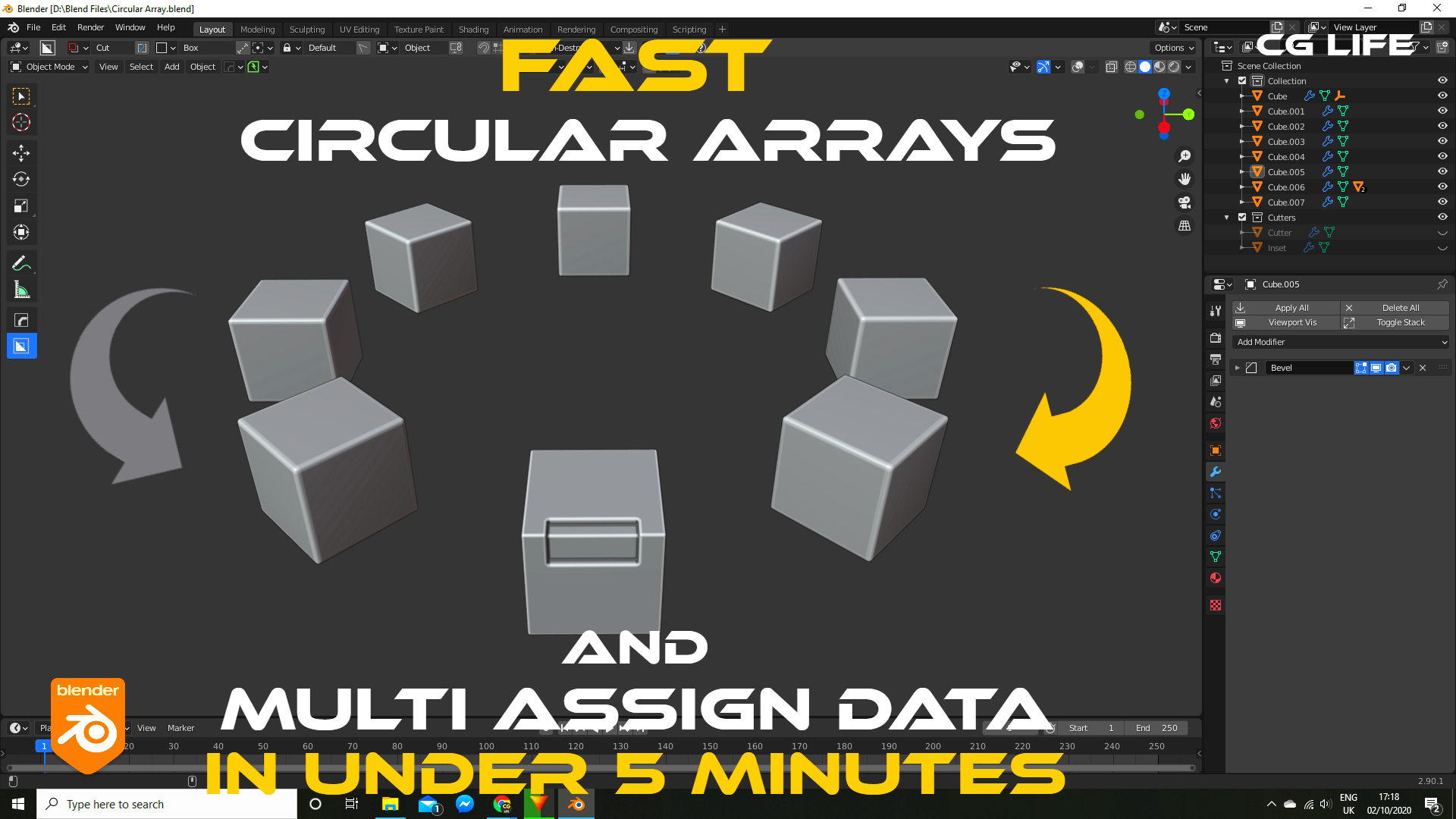 Circular Array And Multi Assign Data BlenderNation