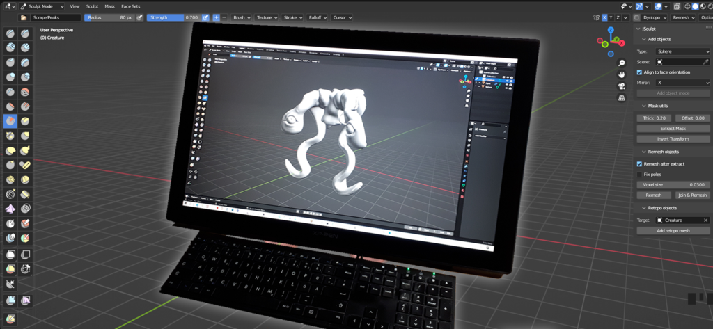 Blender Sculpting with XP-PEN Artist 24 Tablet - BlenderNation