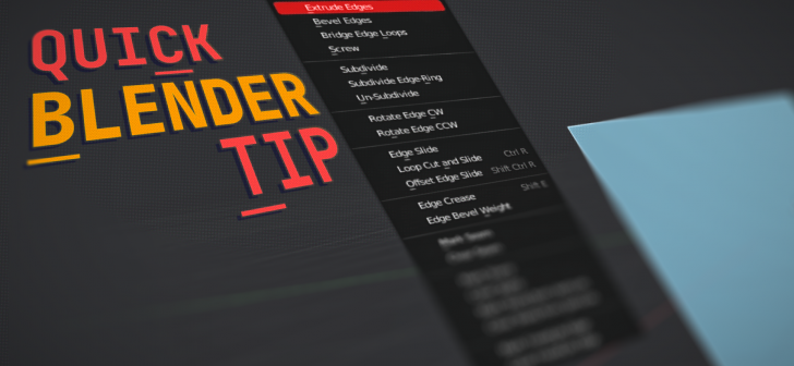 Quick Blender tip: Accessing menu options with shortcut keys ...