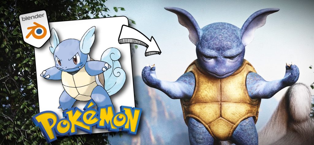 Make Realistic Pokemon using Blender - Sculpting - BlenderNation