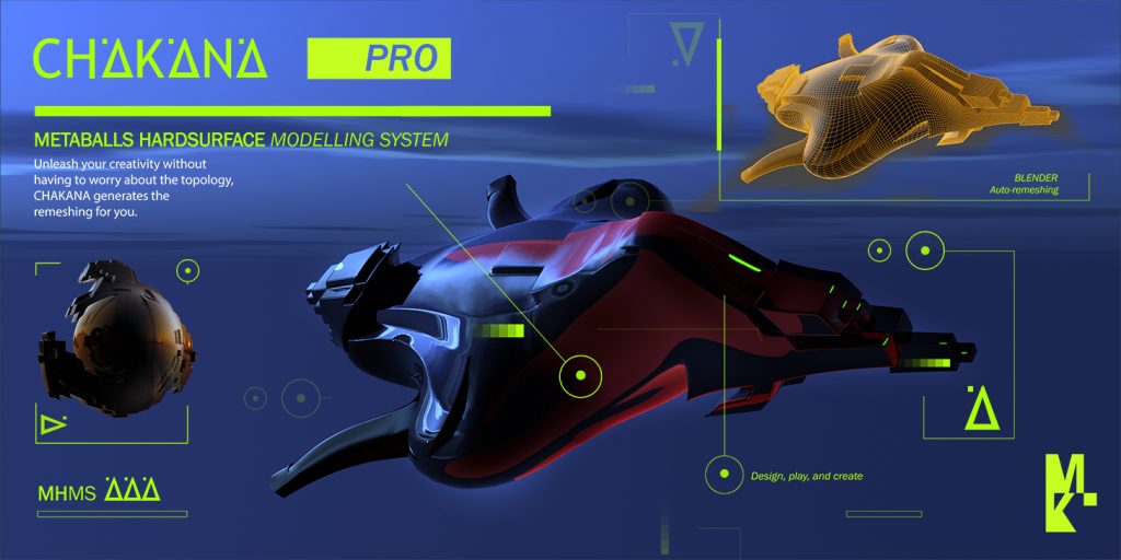 New CHAKANA PRO:”Metaballs Hardsurface Modelling System”[$] - BlenderNation