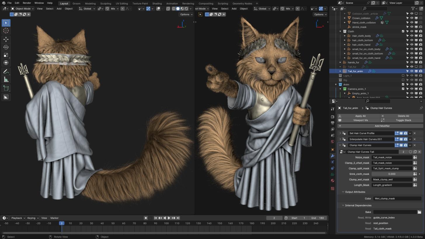 Behind the Scenes: Emperor Cat - Just Donate - BlenderNation