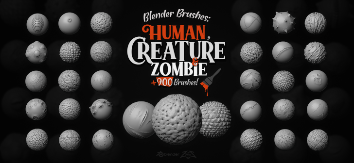 900+ Blender Brushes: Human, Creature And Zombie Skin Edition ...