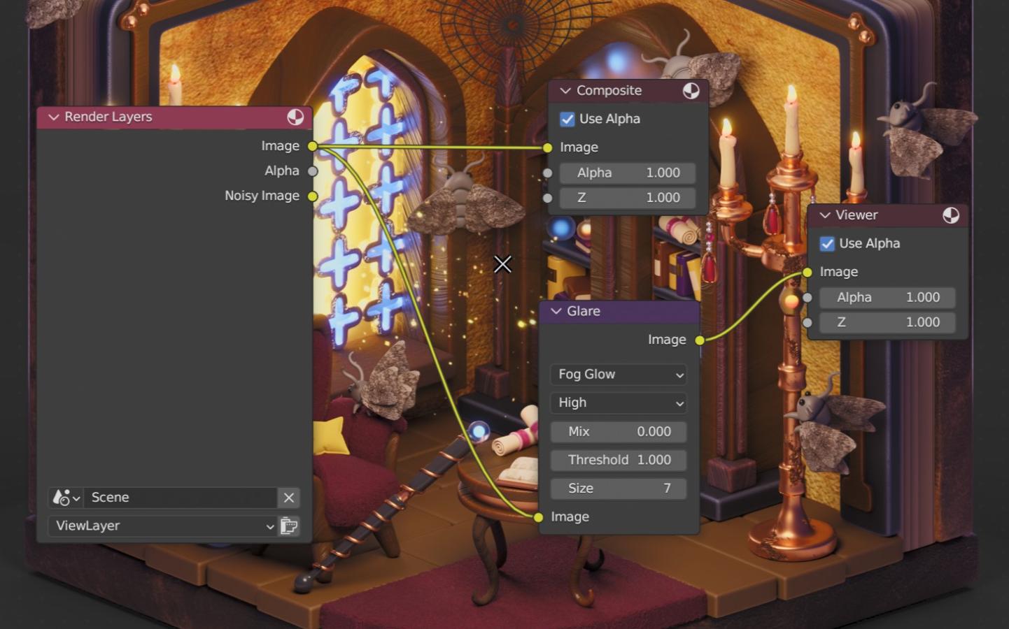 Behind the Scenes: Wizard’s Library - BlenderNation