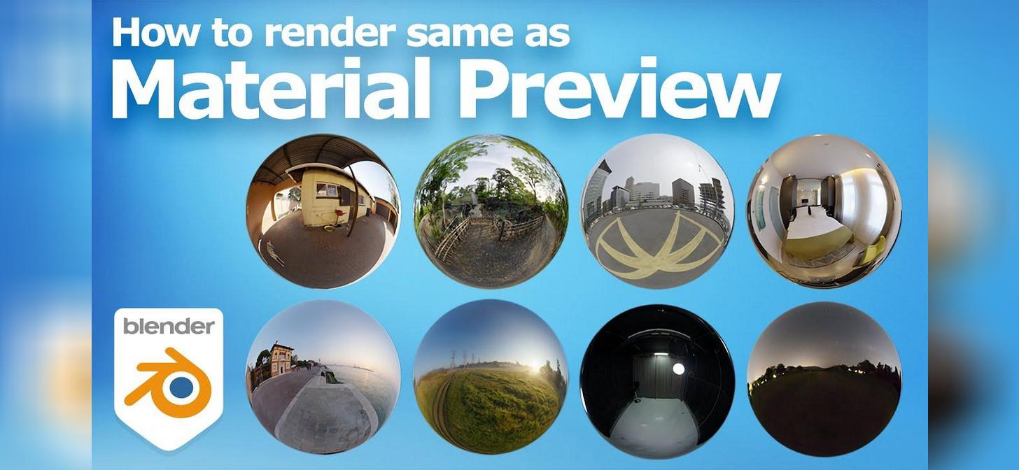 How to render with Blender default HDRI Environment in Material Preview ...
