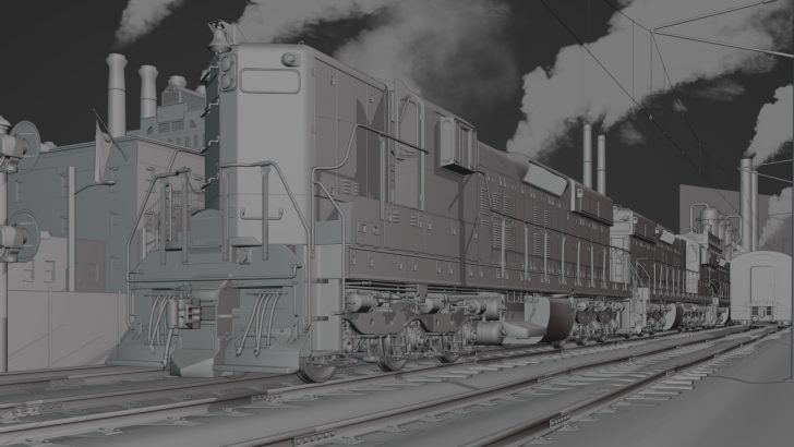 Behind the Scenes: DM&IR EMD SD18 Locomotive - BlenderNation