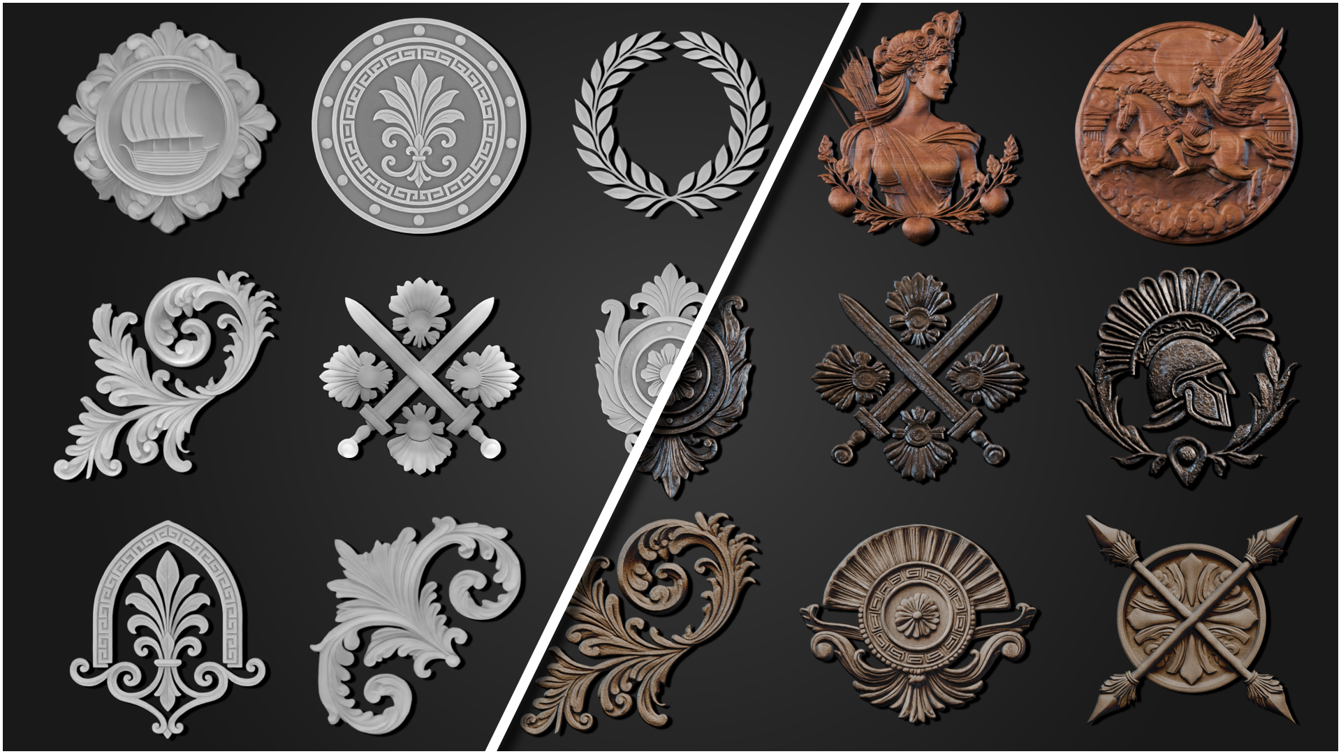 50% OFF Launch — Greek Mythology Height Stamp Pack (50) for Blender ...