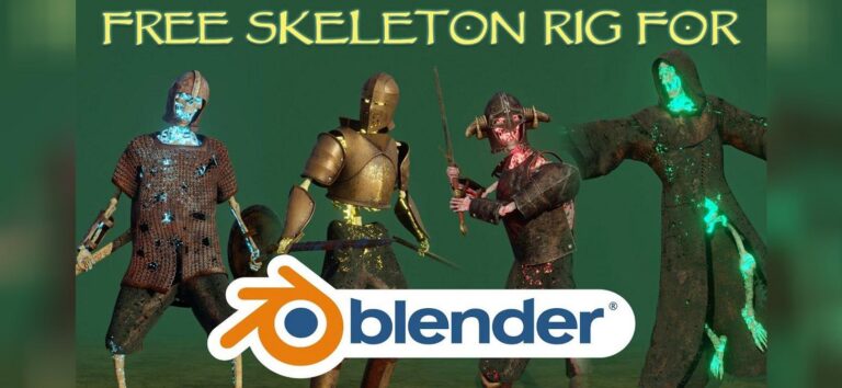 Free Download: Skeleton Rig - BlenderNation