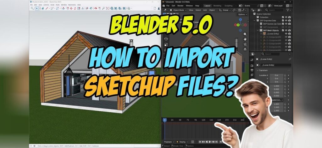 How to Import SketchUp SKP Files into Blender - BlenderNation