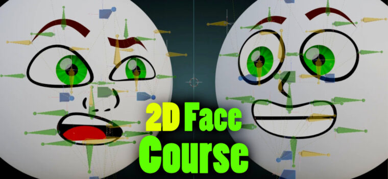 2D Face Rig Making Course for Blender with Procedural Textures ...
